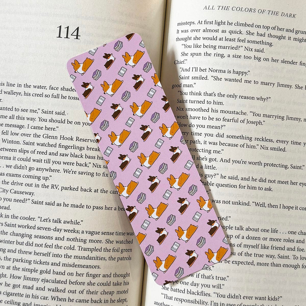 NEW! Pink Corgi Bookmark | Corgi Book Club – Corgi Things